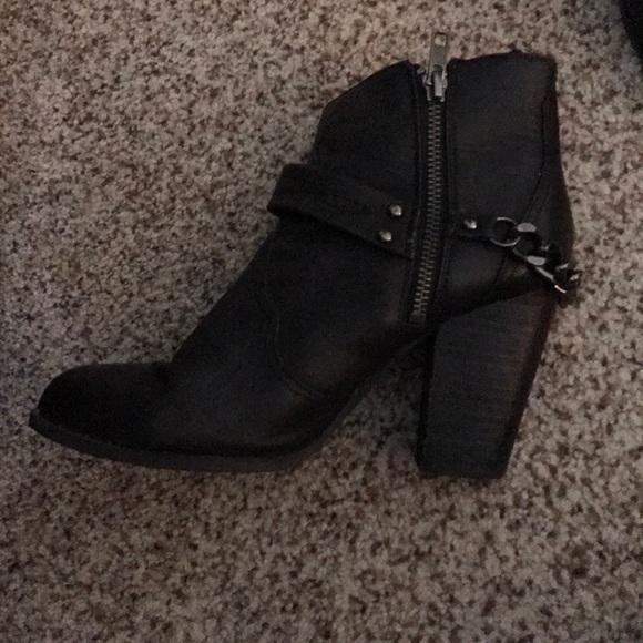 H&M | Shoes | Black Ankle Rocker Boots | Poshmark